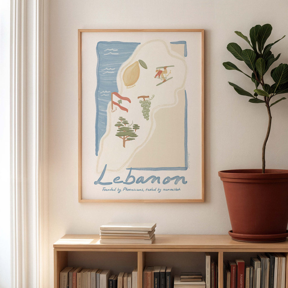 Map of Lebanon Joyful Tribute Art Print | Alizée Castel – Alizee Castel