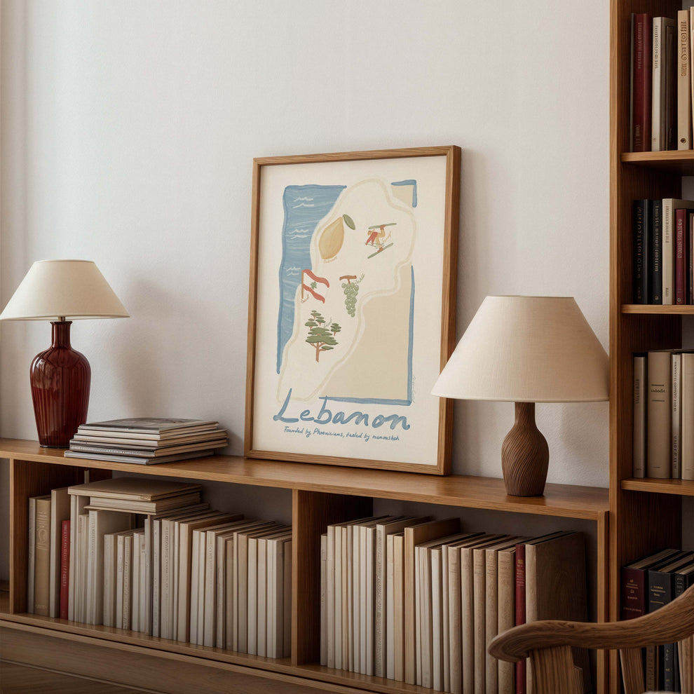 Map of Lebanon Joyful Tribute Art Print | Alizée Castel – Alizee Castel