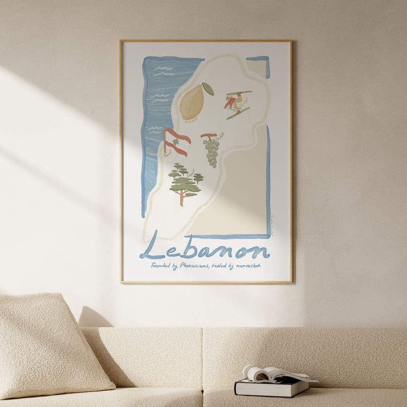 Map of Lebanon Joyful Tribute Art Print | Alizée Castel – Alizee Castel