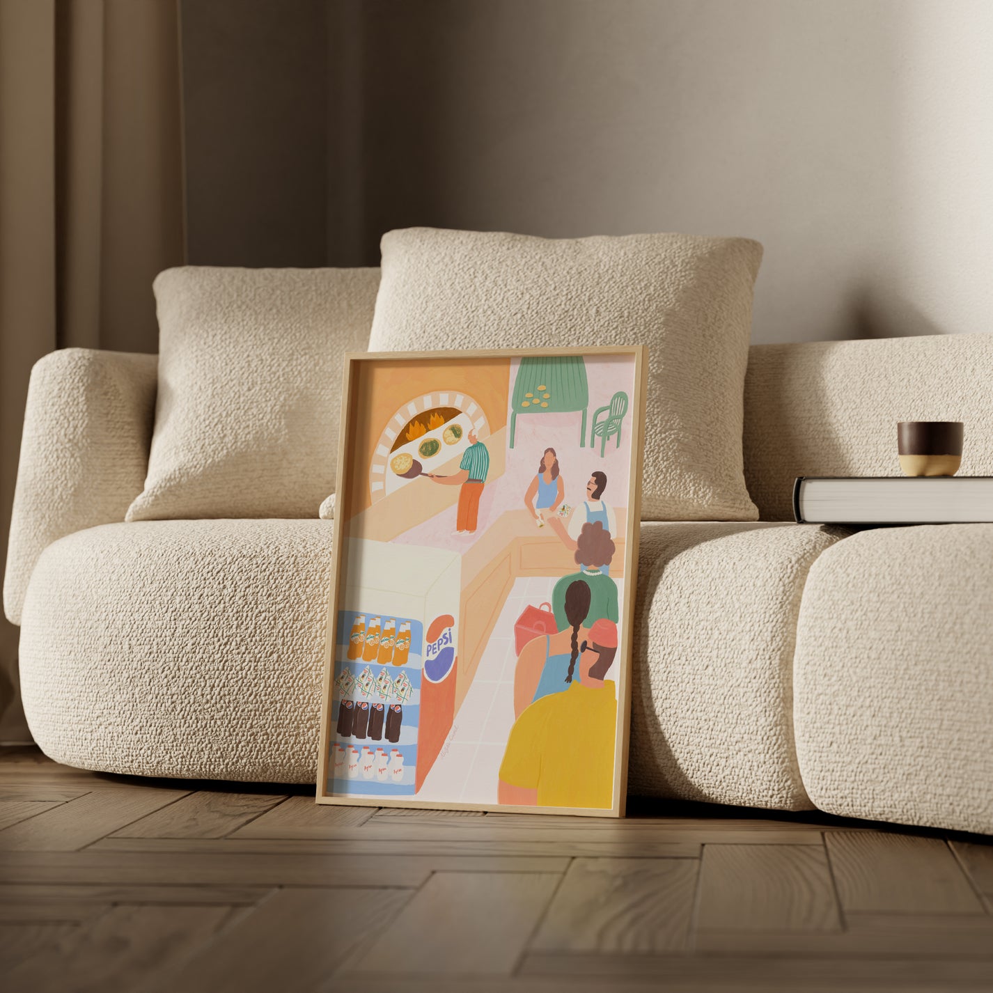 In line for manoushe #3 Art Print | Alizée Castel – Alizee Castel