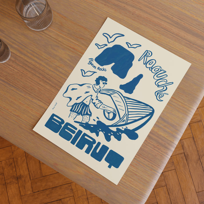 Raouche Art Print | Alizée Castel – Alizee Castel