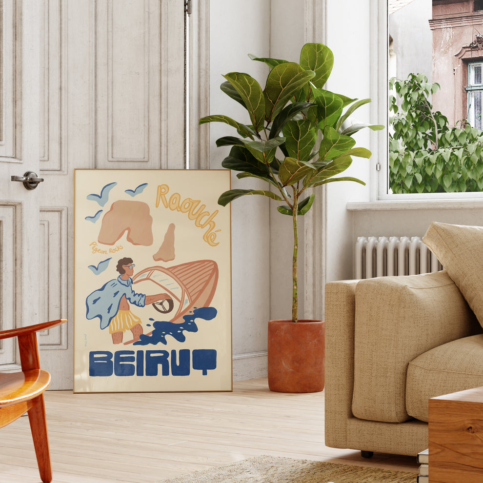 Raouche Art Print | Alizée Castel – Alizee Castel